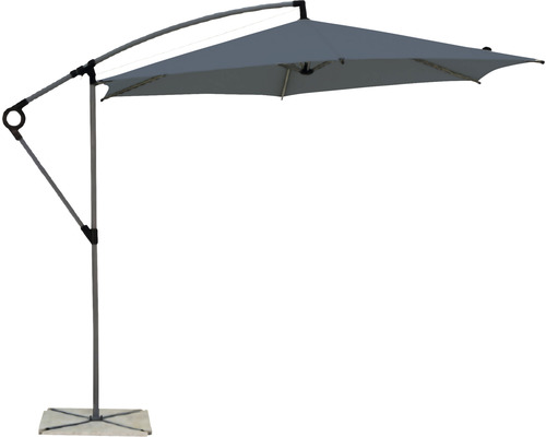 Parasol déporté Chelsea rond polyester gris - HORNBACH Luxembourg
