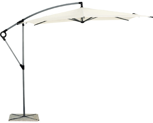 Parasol déporté Chelsea rond polyester blanc - HORNBACH Luxembourg